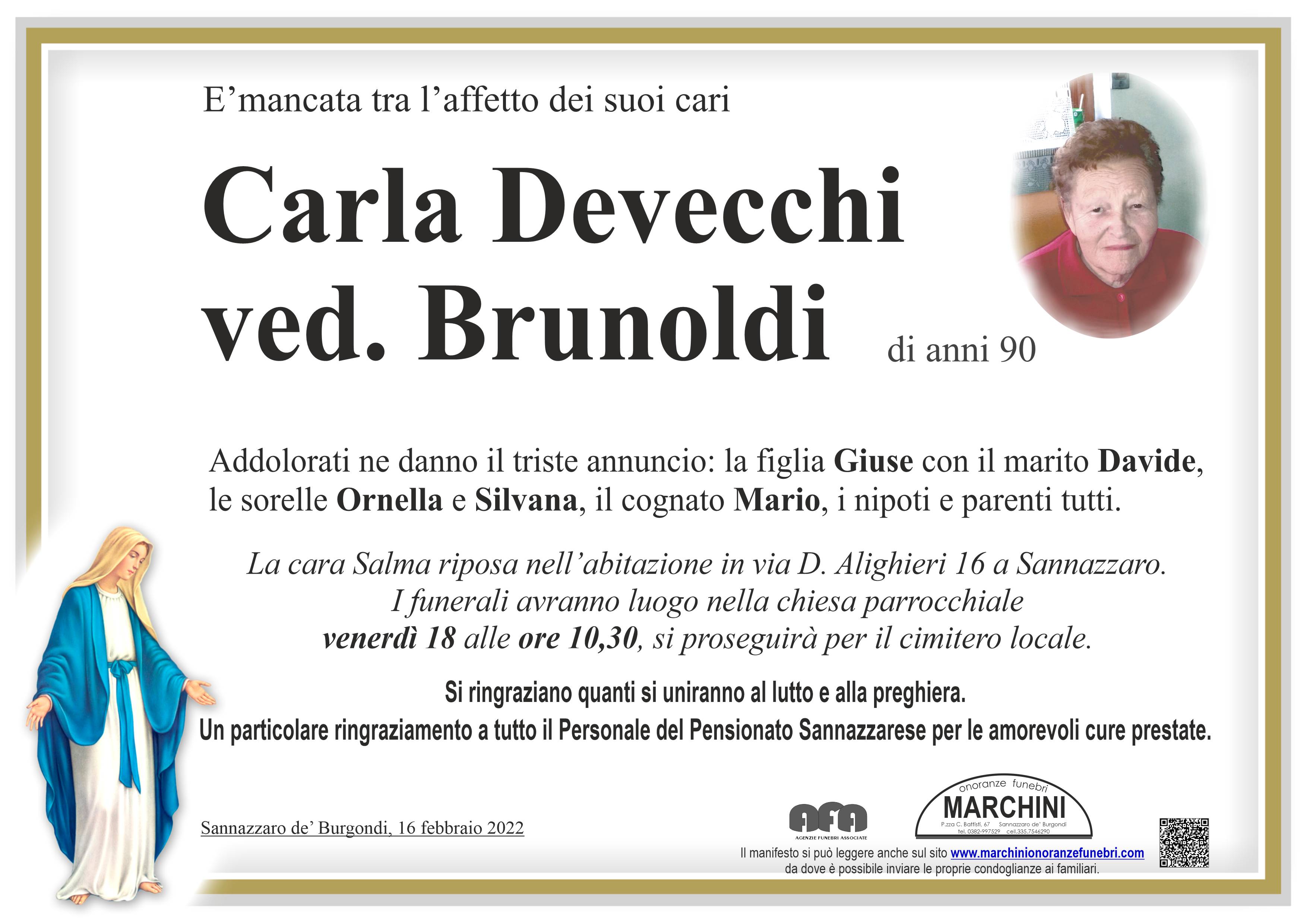 Condoglianzeonline.it il portale dedicato ai necrologi - DEVECCHI CARLA - MARCHINI